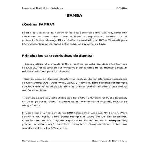 Samba | PDF | Operating Systems | Computer Software and Applications