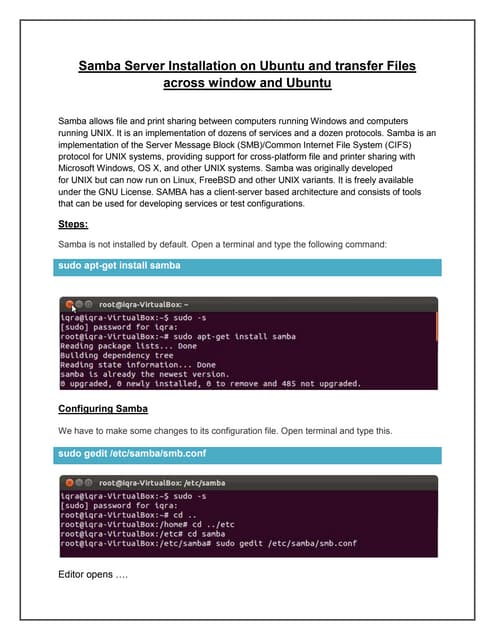 Samba server in sna | PPT