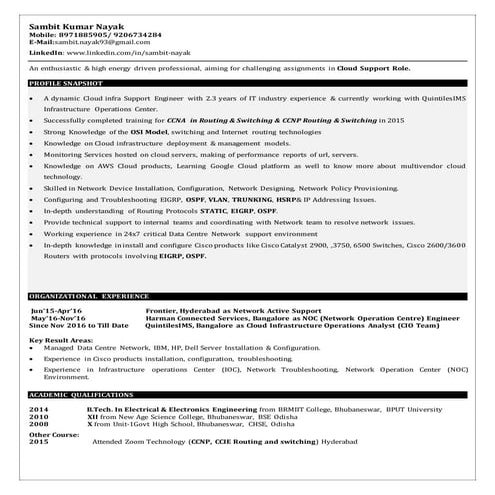 Sambit kumar nayak resume | DOCX