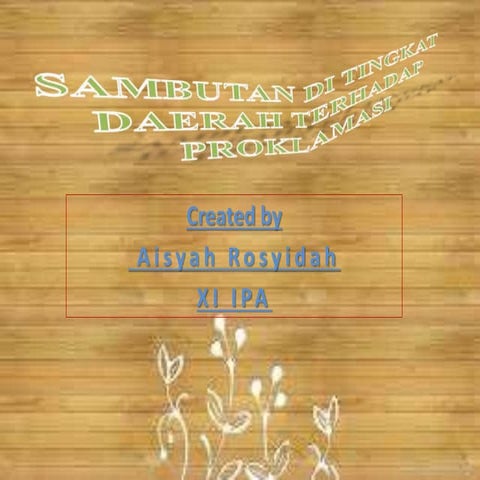 Sambutan di tingkat daerah | PPT