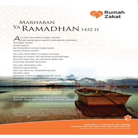 Sambut ramadhan 1432 bersama rumah zakat | PDF