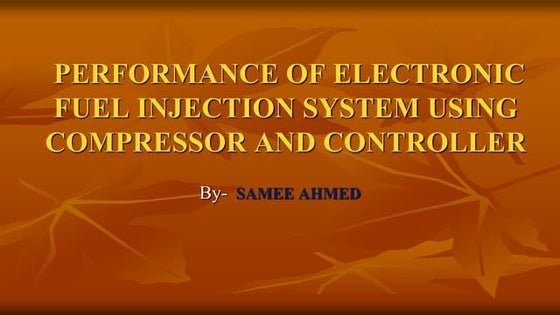 Diesel fuel injection system | PPT