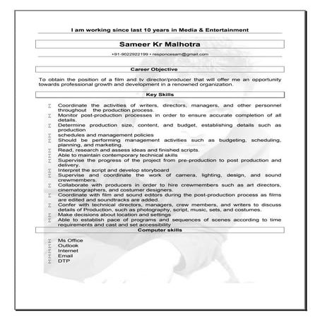 Sameer Cv I Am Working Since Last 10 Years In Media | PDF | Video Production | Content Production