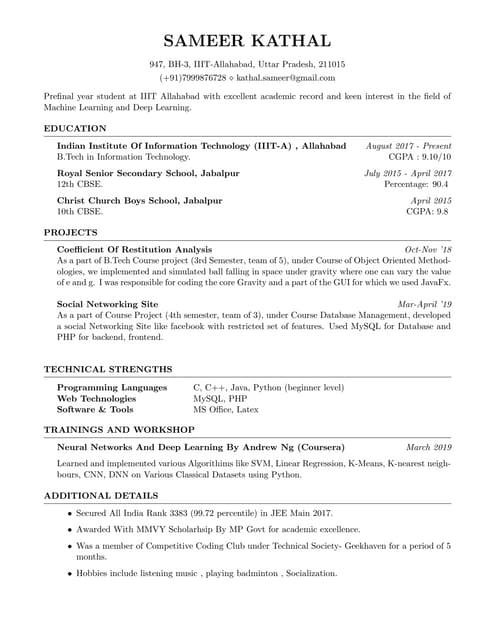 Krutarth Patel Resume | PDF