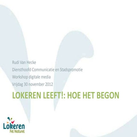 Samenwerking tussen stad lokeren en lokeren leeft | PPTX