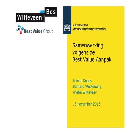 Samenwerking volgens de best value aanpak | PPT