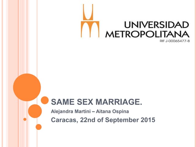 Same Sex Marriage Ppt