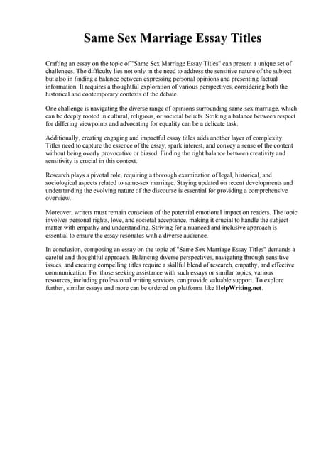 Marriage Topics For Essay.pdf