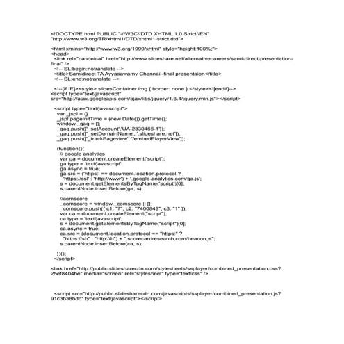 Sami direct presentation | PDF