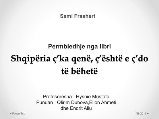 Besa e Sami Frasherit | DOC