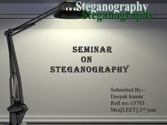 Presentation On Steganography | PPT