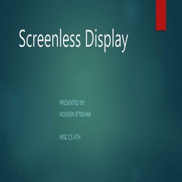 screen less display documentation