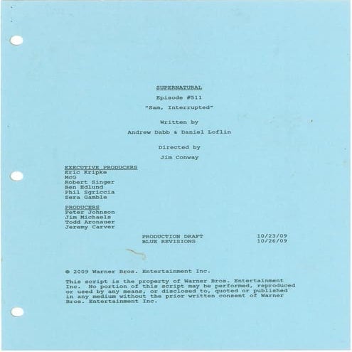 Sam, Interrupted script | PDF