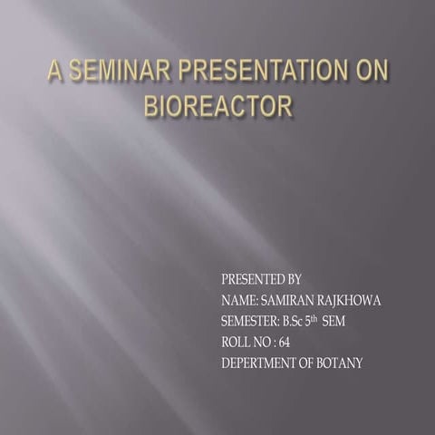 Bioreactor | PPT