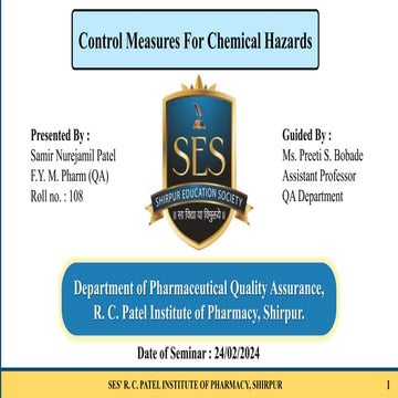 Chemical hazards | PPTX