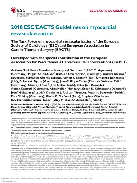 2017 eacts guidelines on perioperative medication in adult cardiac surgery | PDF