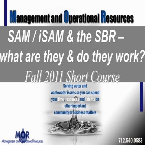 Sam Isam And The Sbr What Are They And Do They Work2011 | PPTX