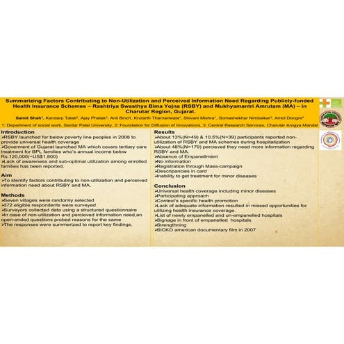 Research Findings on RSBY Card & MA Card | PDF