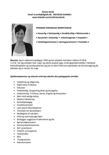Kompetence cv kirsten dietz | PDF