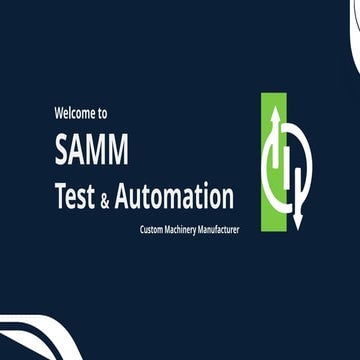 SAMM Test & Automation company presentation 2025 | PPTX
