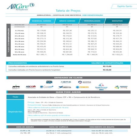 SAMP 27 99804-0057 Tabela Promocional Planos de Saúde ES | PDF