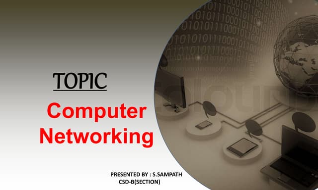 Introduction to computer network | PPTX