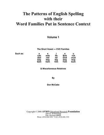 Sample 101-patterns-english-spelling-volume-01 | PDF
