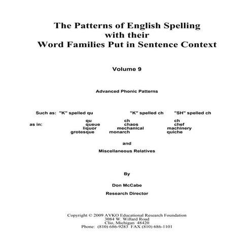 Sample 109-patterns-english-spelling-volume-09 | PDF
