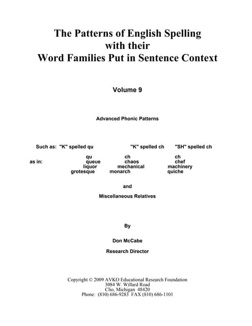 Sample 101-patterns-english-spelling-volume-01 | PDF