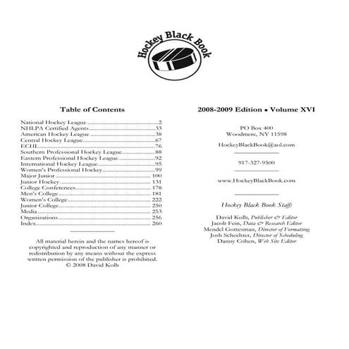 Hockey Black Book Sample | PDF