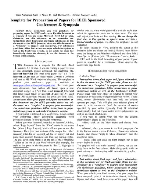 Ieee format template1 | DOCX | Desktop Publishing | Computer Software ...