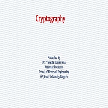 sample presentation on cryptography and its use a symmetric and ...