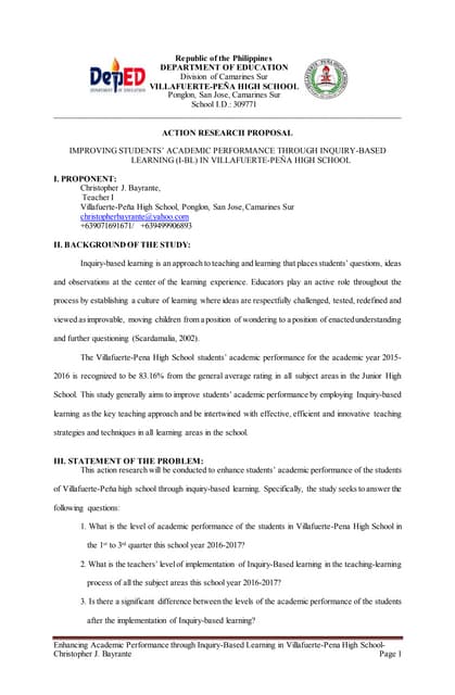 Action Research Proposal in DepEd - Super Draft | PDF