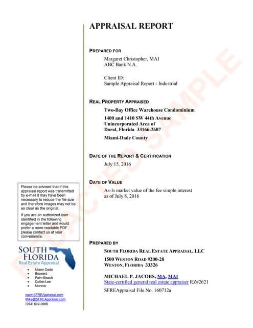Example Appraisal Report (important things to look for) | PDF | Home ...