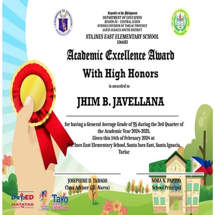 sample-certificate for academic excellence awardeee | PPTX