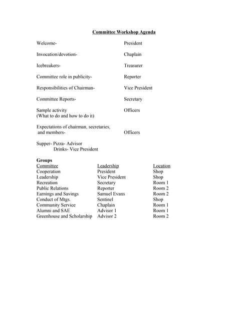 Committee responsibilities | PDF