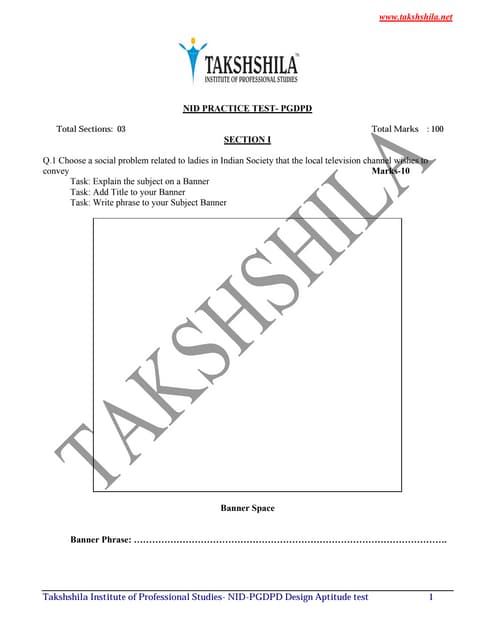 Nid solved dat question paper | PDF