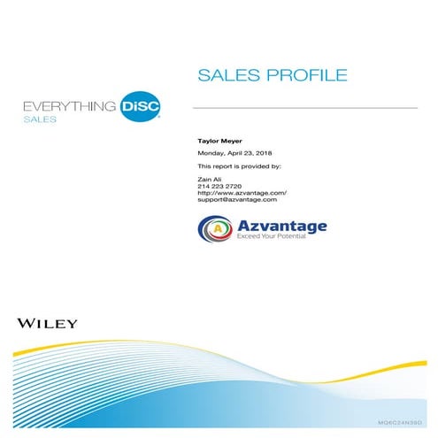 Everything DiSC® Sales Profile | PDF