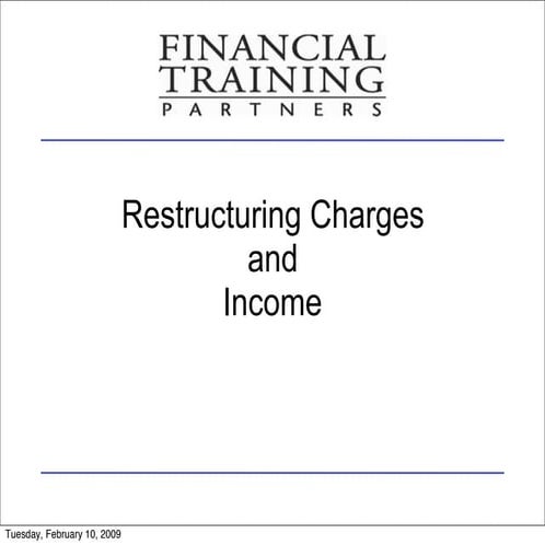 Sample Restructuring Charges And Income | KEY