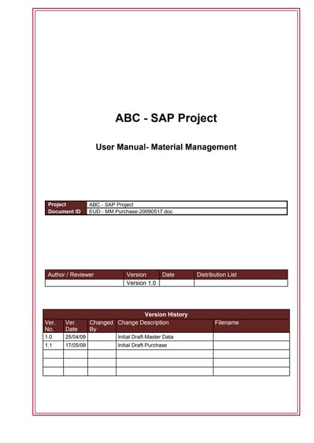 SAP MM OVERVIEW PRESENTATION GUIDE BEGINNER | PPT