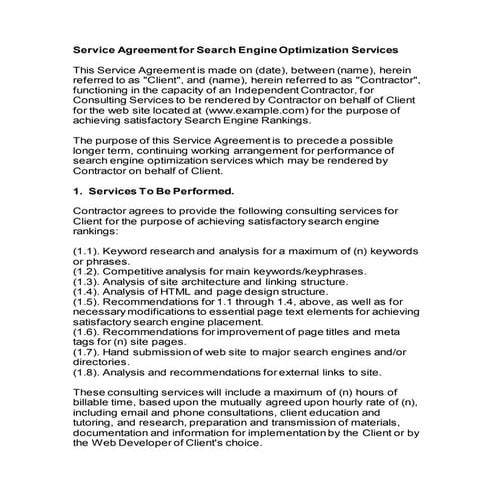 Sample seo-contract | DOC