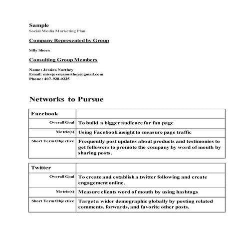 Sample Social Marketing Plan | PDF