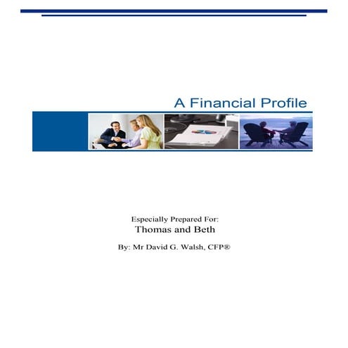 Sample of a client 'Financial Profile' | PDF