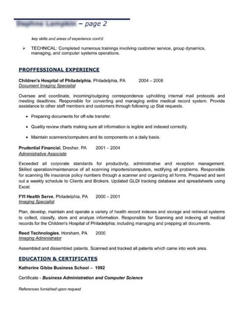 Resume example #1 | PDF