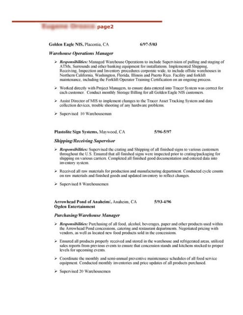 Resume example #1 | PDF