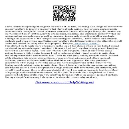 Sample 500 Word Essay | PDF