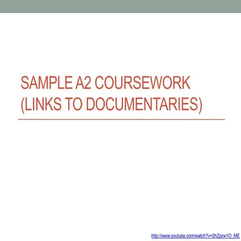 Sample a2 coursework | PPT | Free Download