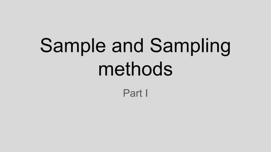 Simple random sampling | PPTX