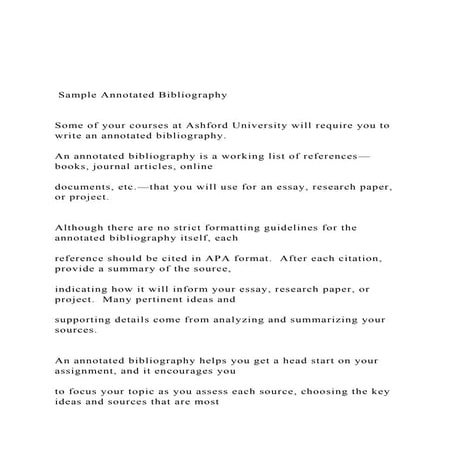 Sample Annotated Bibliography Some of your courses a.docx