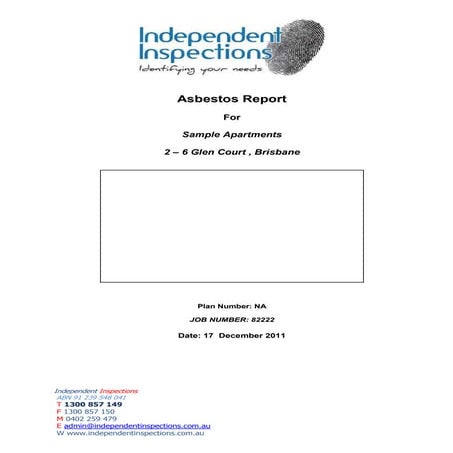Sample apartments asbestos report | PDF